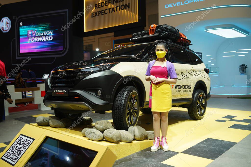 Tangerang, Indonesia, August 11, 2022 : The new Terios is exhibited at ...