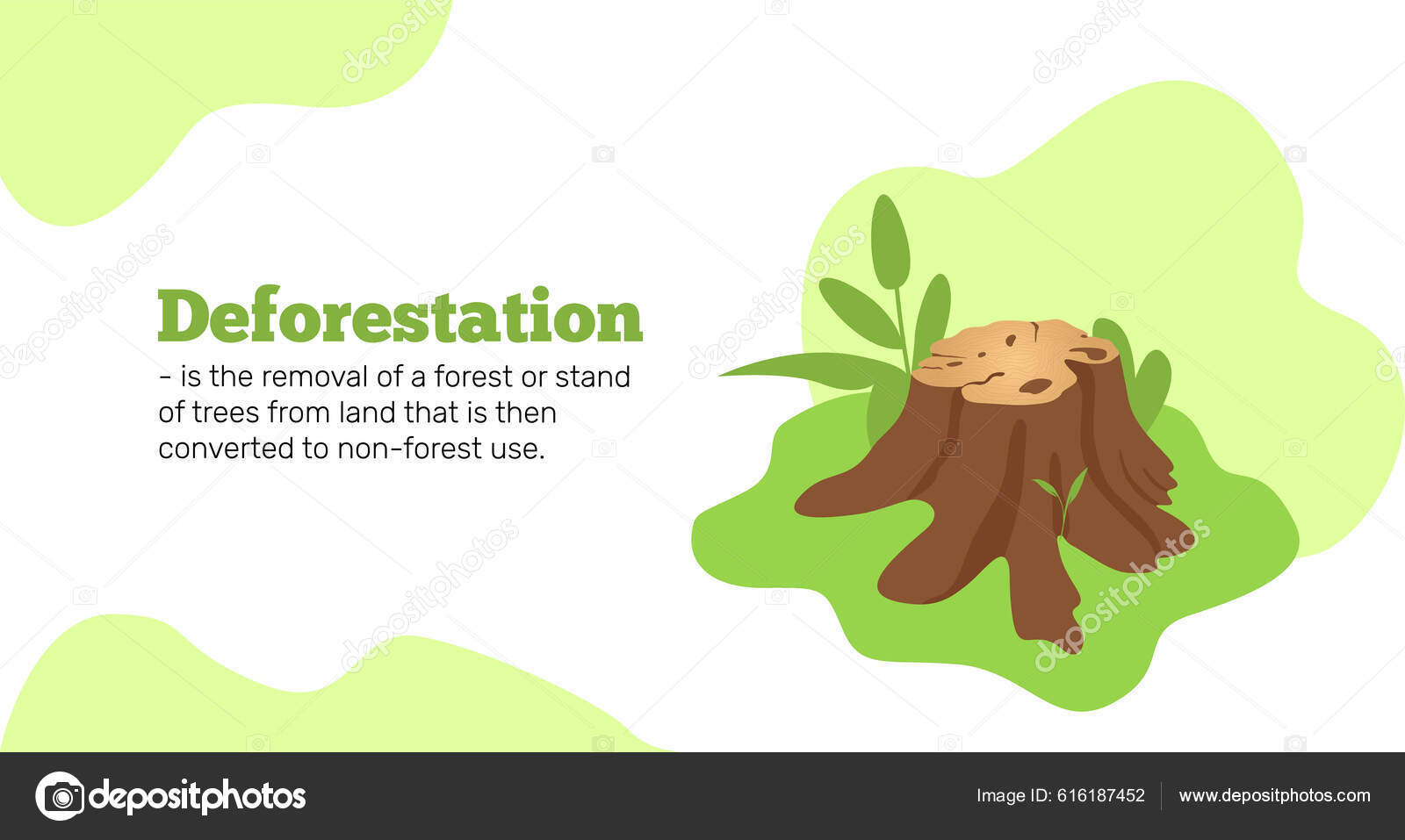 Deforestation Trees Stump Deforestation Background Forest Environment ...