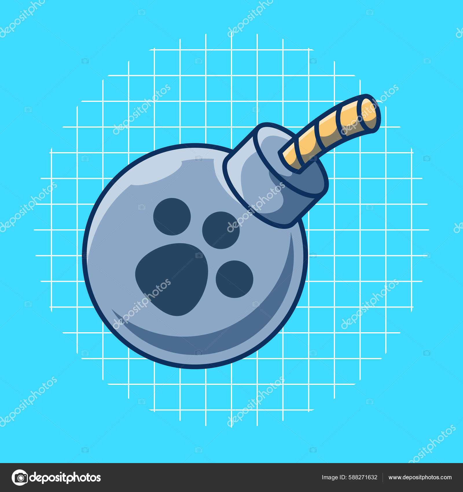 Bomb Cat Paw Print Vector Illustration Stock Vector Image by ...