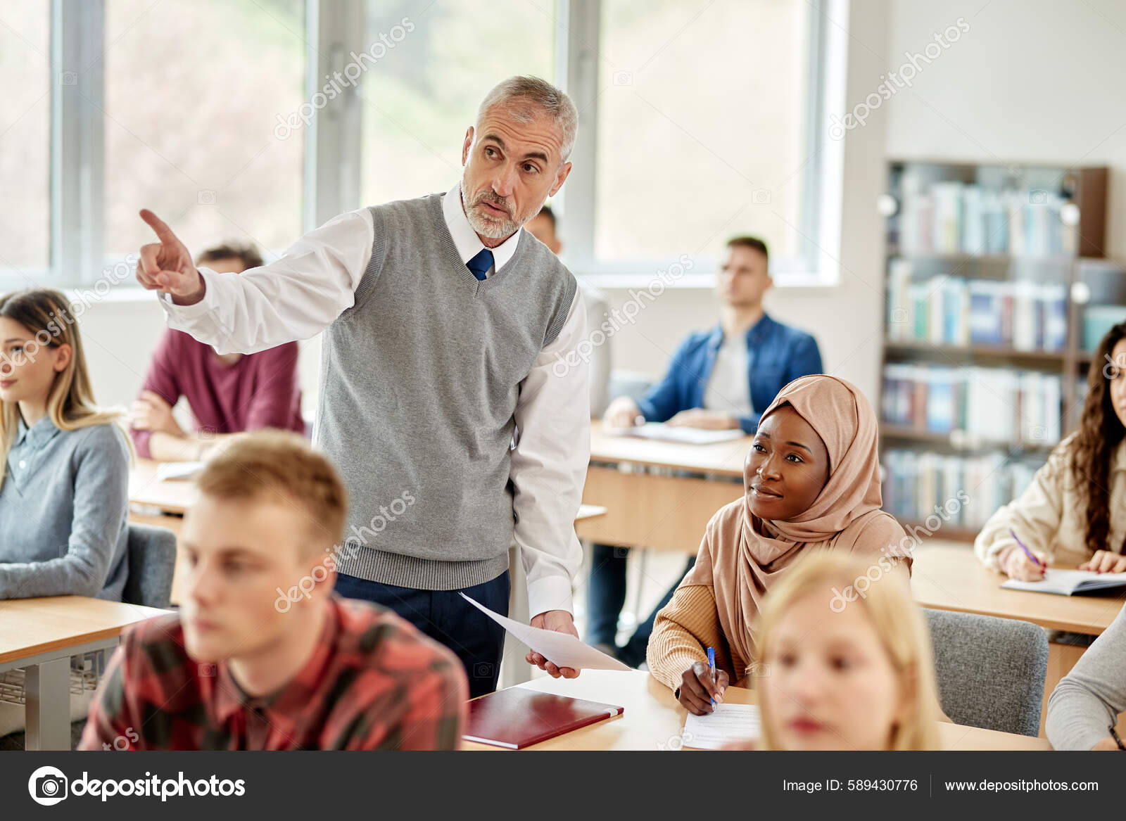 College Professor In Class