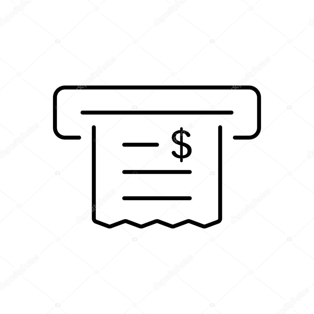 Pago por Compra Papel Financiero Factura Precio Total Línea Icono ...