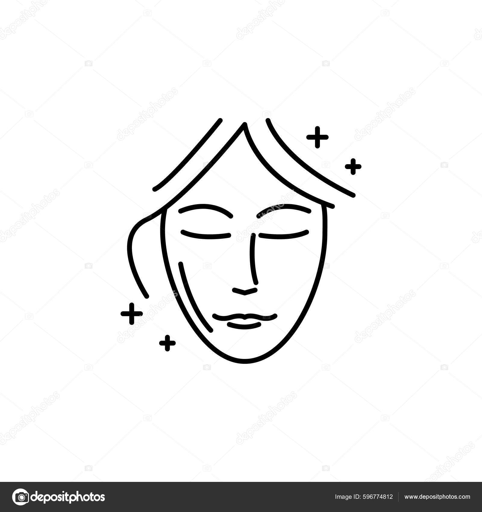 Face Lift Surgery Beauty Icon Element Beauty Aging Icon Mobile Stock ...