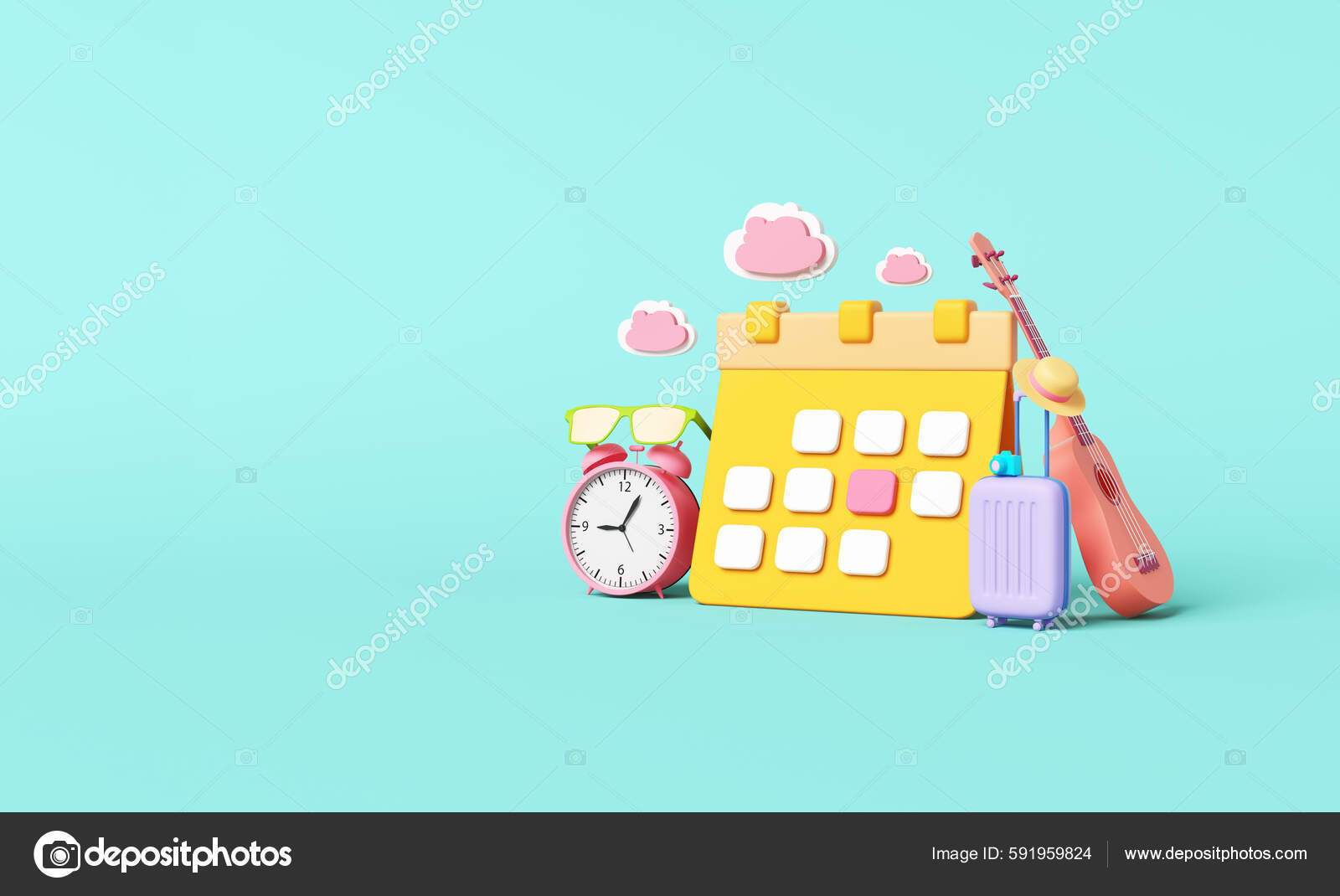 Calendar Clock Time Management Table Schedule Activity Free Time Relax ...