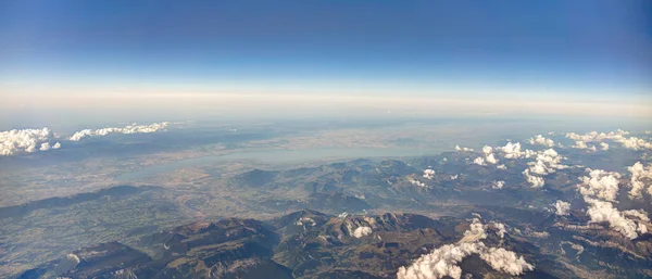 Aerial View Italian Alps Cities — Stock Photo © mehdi33300 #595282314