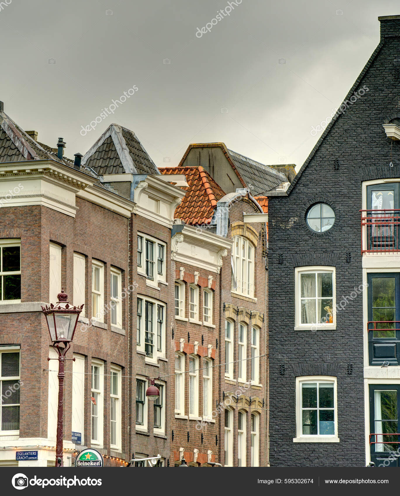 Amsterdam Netherlands August 2021 Historical Center Cloudy Weather Hdr ...