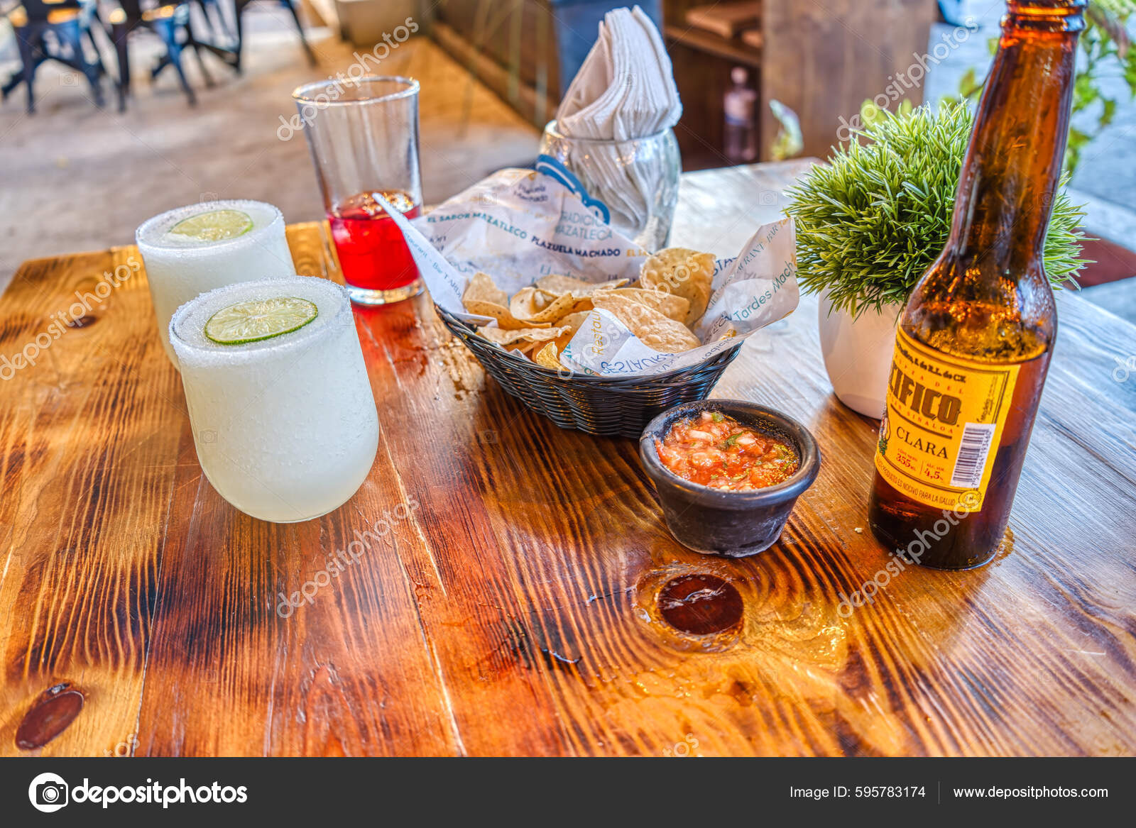 Mazatlan Mexico January 2022 Cocktails Snacks Pub Fast Food — Stock ...
