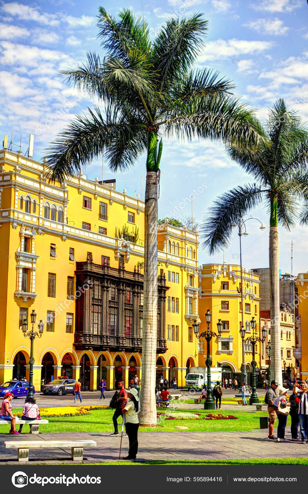 Lima Peru April 2018 Historical Center Sunny Weather — Foto editorial ...