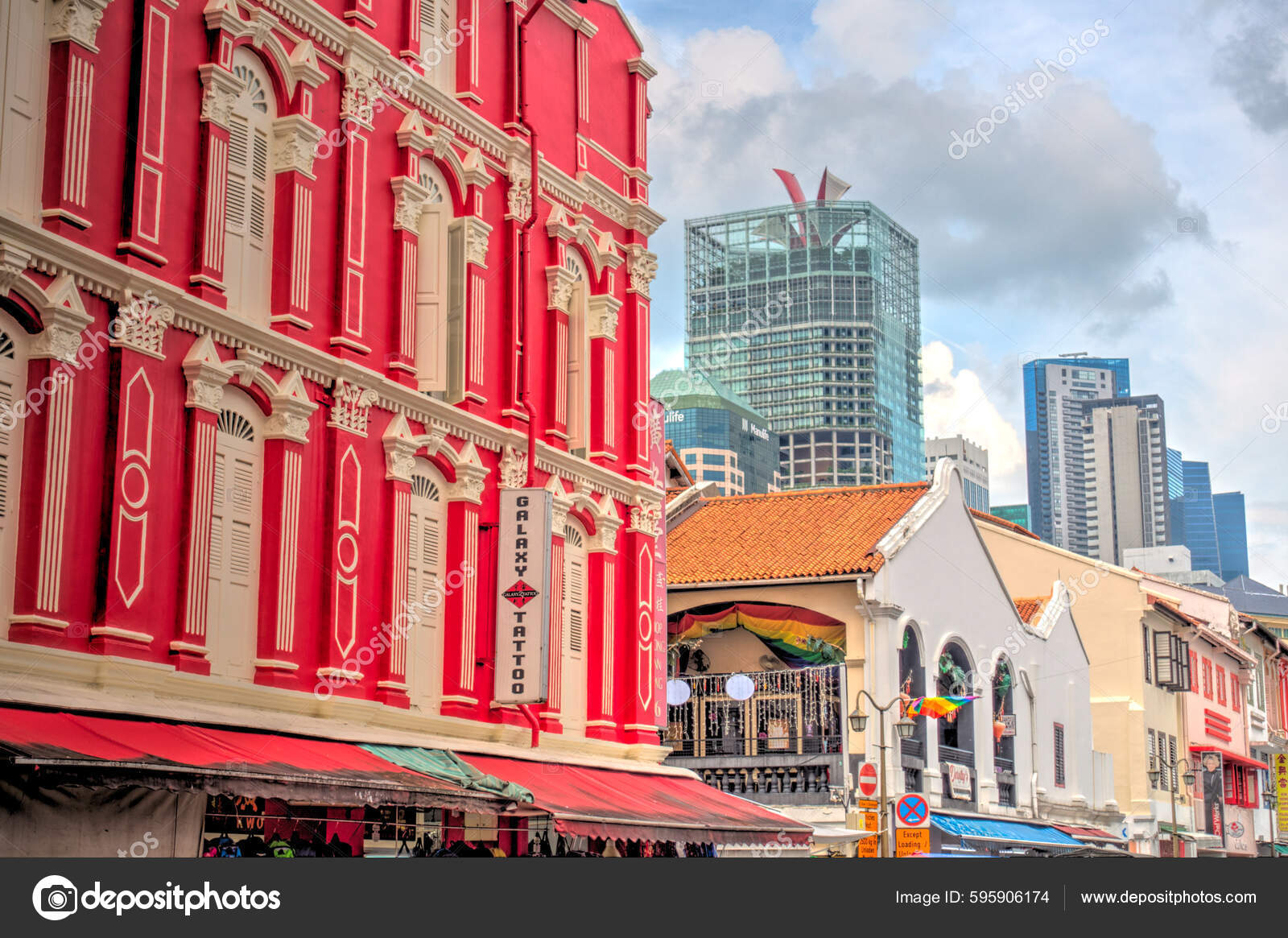 Singapore Historical Buildings Joo Chiat Road District — Stock ...