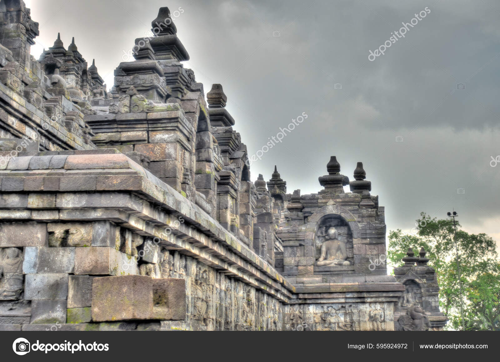 Borobudur Temple Java Indonesia — Stock Photo © mehdi33300 #595924972