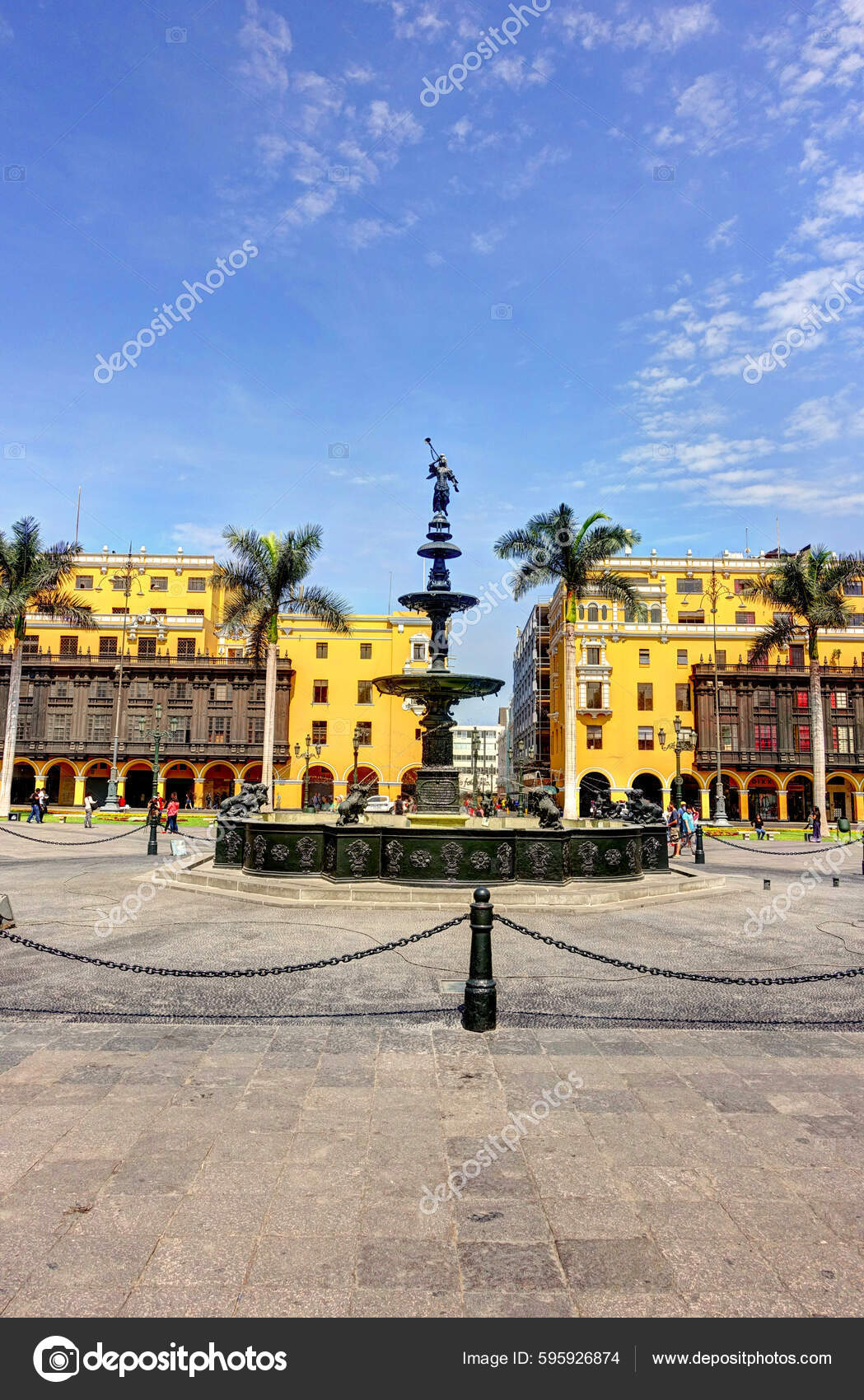 Lima Peru April 2018 Historical Center Sunny Weather — Foto editorial ...