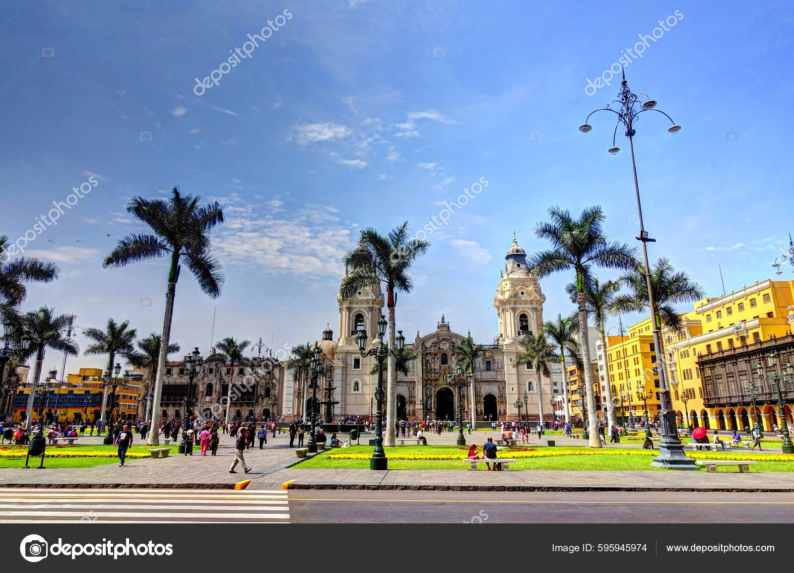 Lima Peru April 2018 Historical Center Sunny Weather — Foto editorial ...