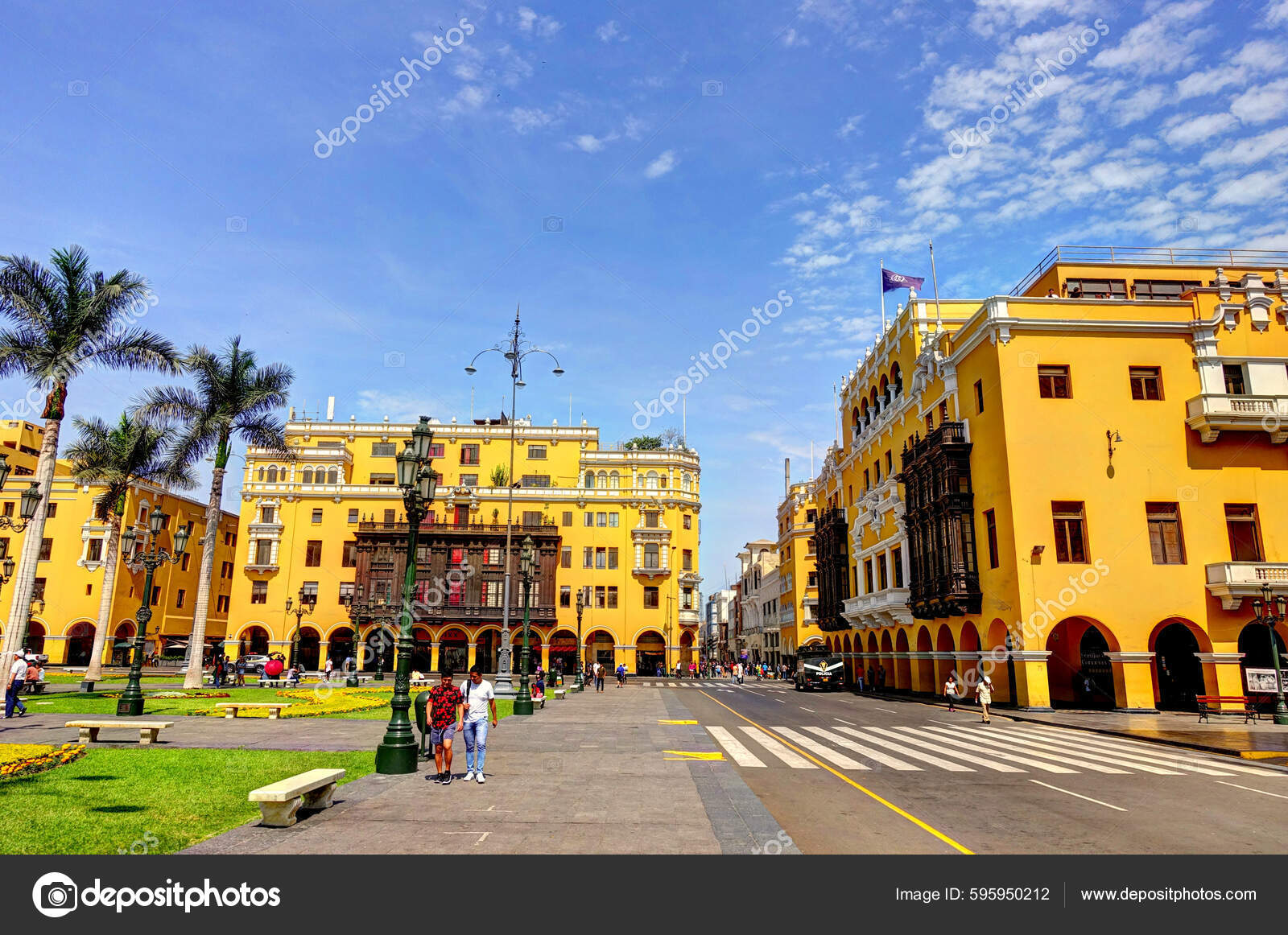 Lima Peru April 2018 Historical Center Sunny Weather — Foto editorial ...