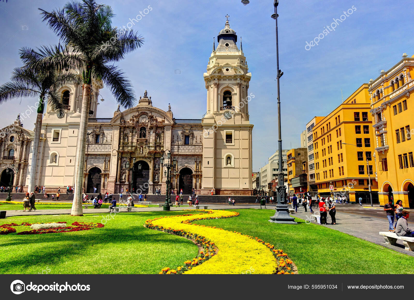 Lima Peru April 2018 Historical Center Sunny Weather — Foto editorial ...