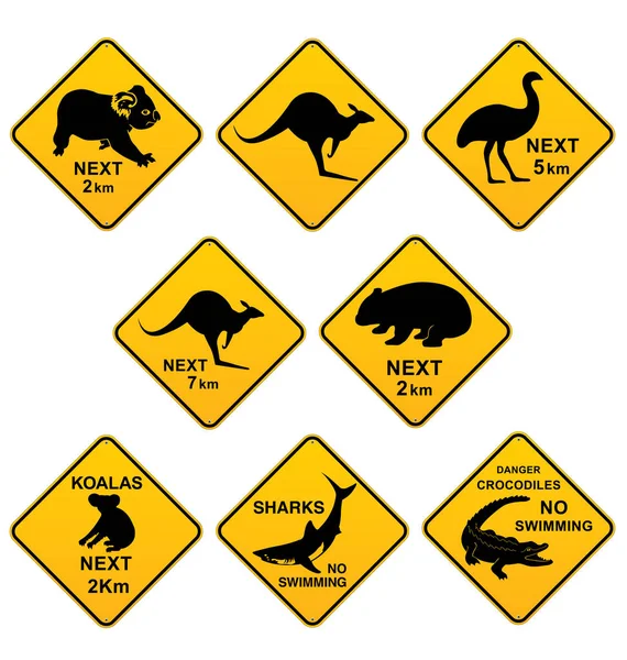 Australian road signs Vector Art Stock Images | Depositphotos