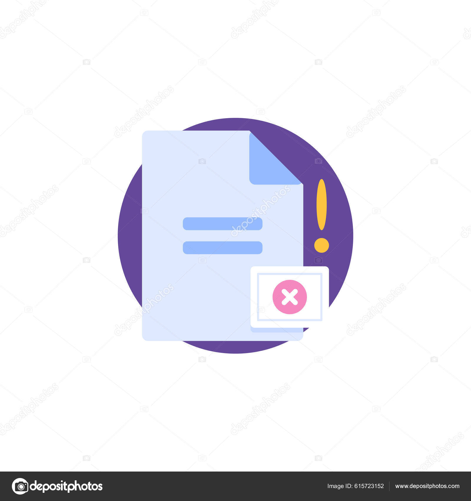 Corrupt Files Malicious Files Document Error Cannot Accessed Cannot Opened Stock Vector by ...
