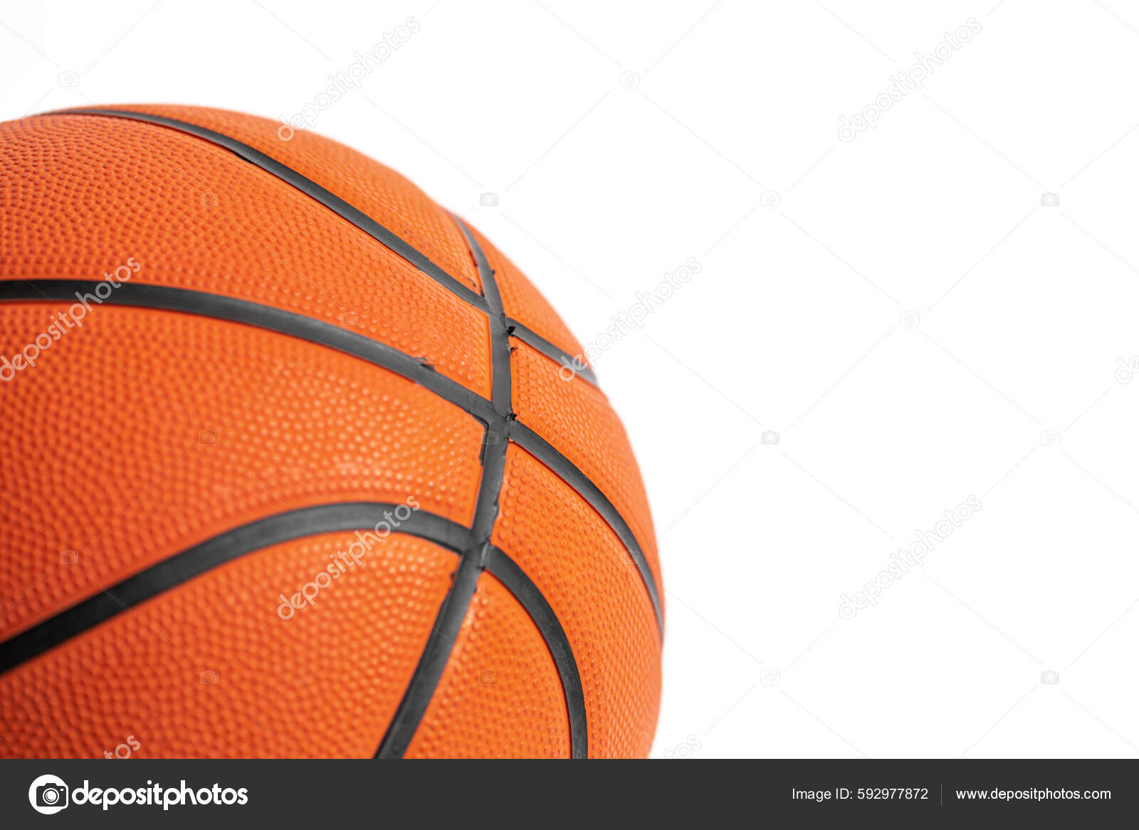 Orange Basketball Plain White Background — Stock Photo ...