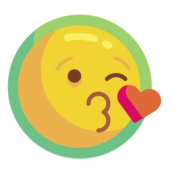 Vektor Stok Kiss Emoji Love Emoticon Lips Blowing Tanpa 54 Off