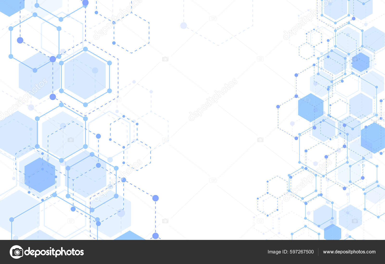 Molecular Structure Abstract Tech Background Medical Design Vector Illustration Stock Vector By