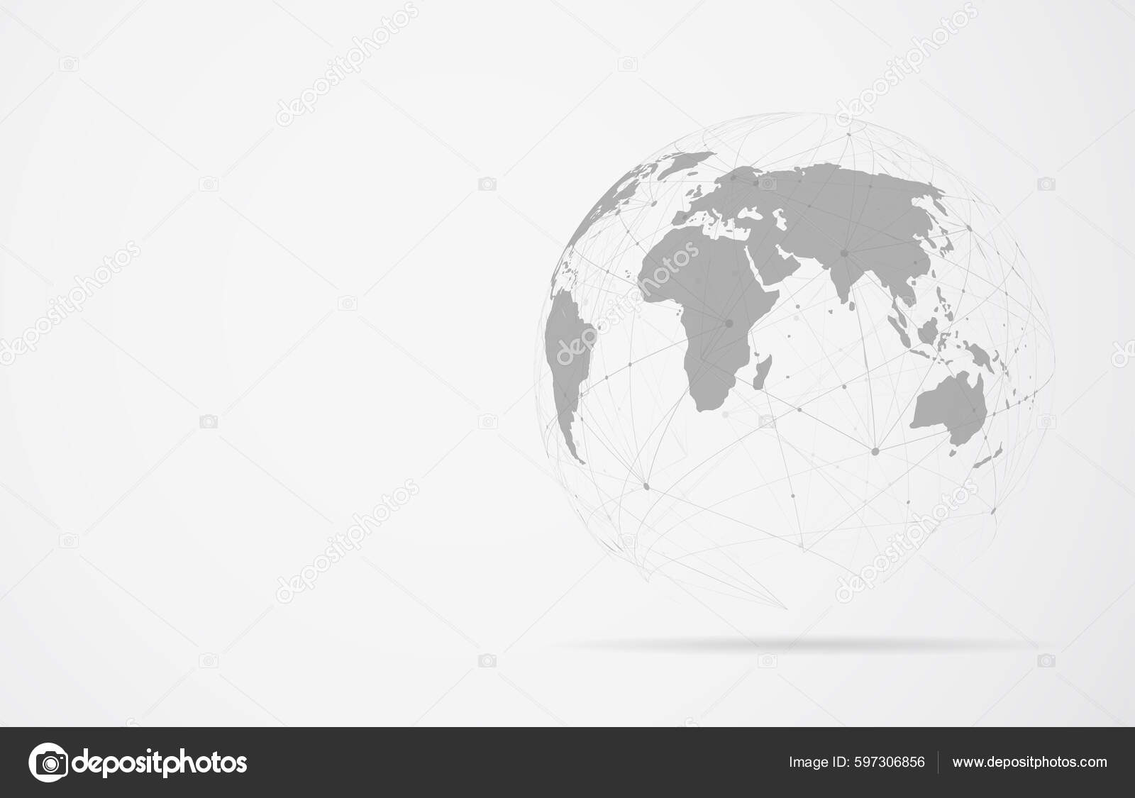 Global Network Connection World Map Point And Line