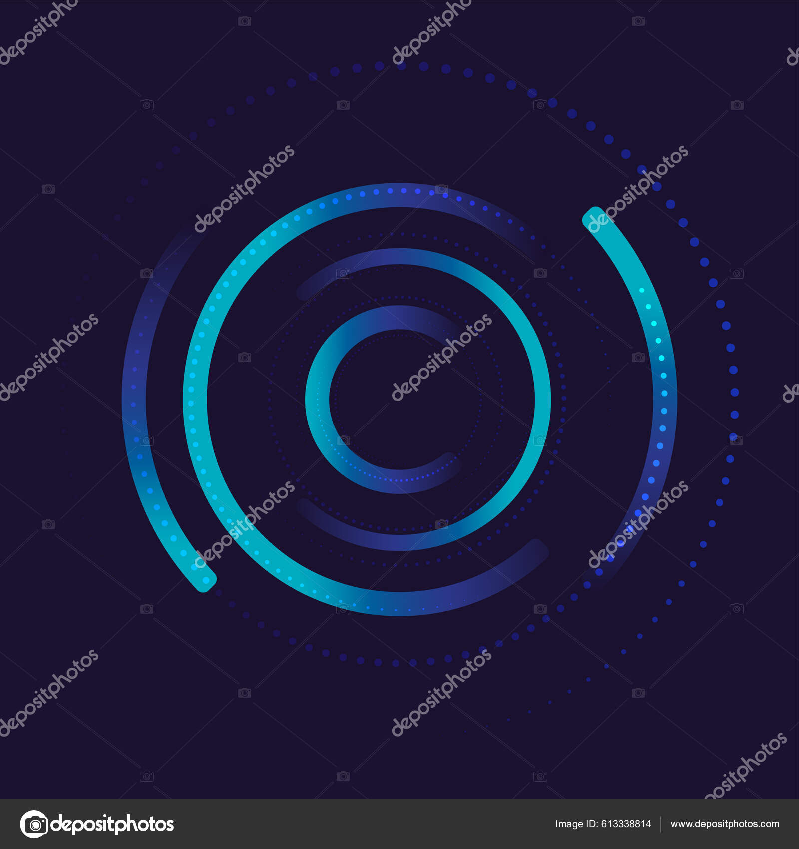 Creative Connection Icon Logo Design Circular Network Data Geometric Structure Vector De Stock