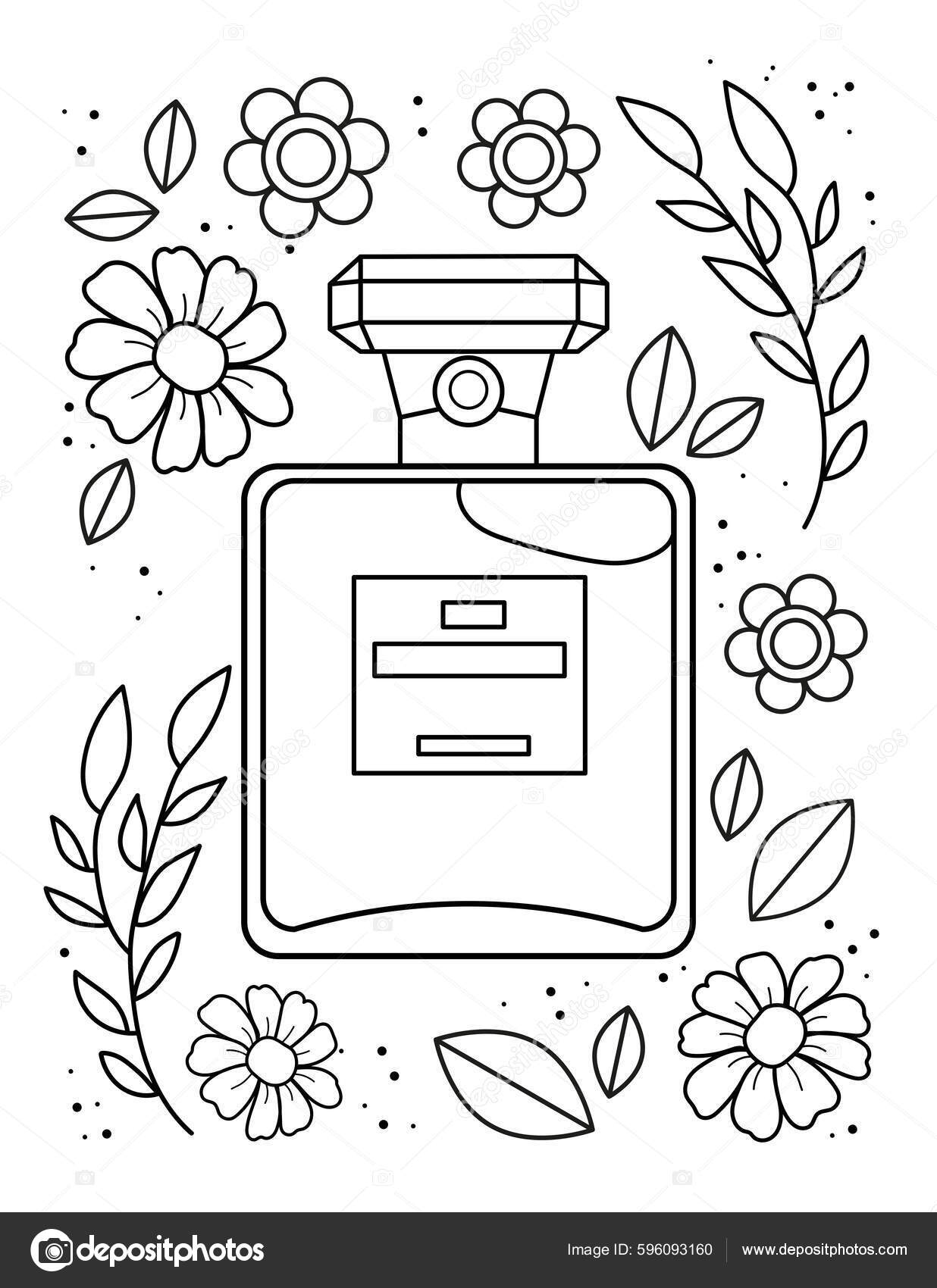 Perfume Bottle Perfume Perfumery Beauty Coloring Book Coloring Book ...