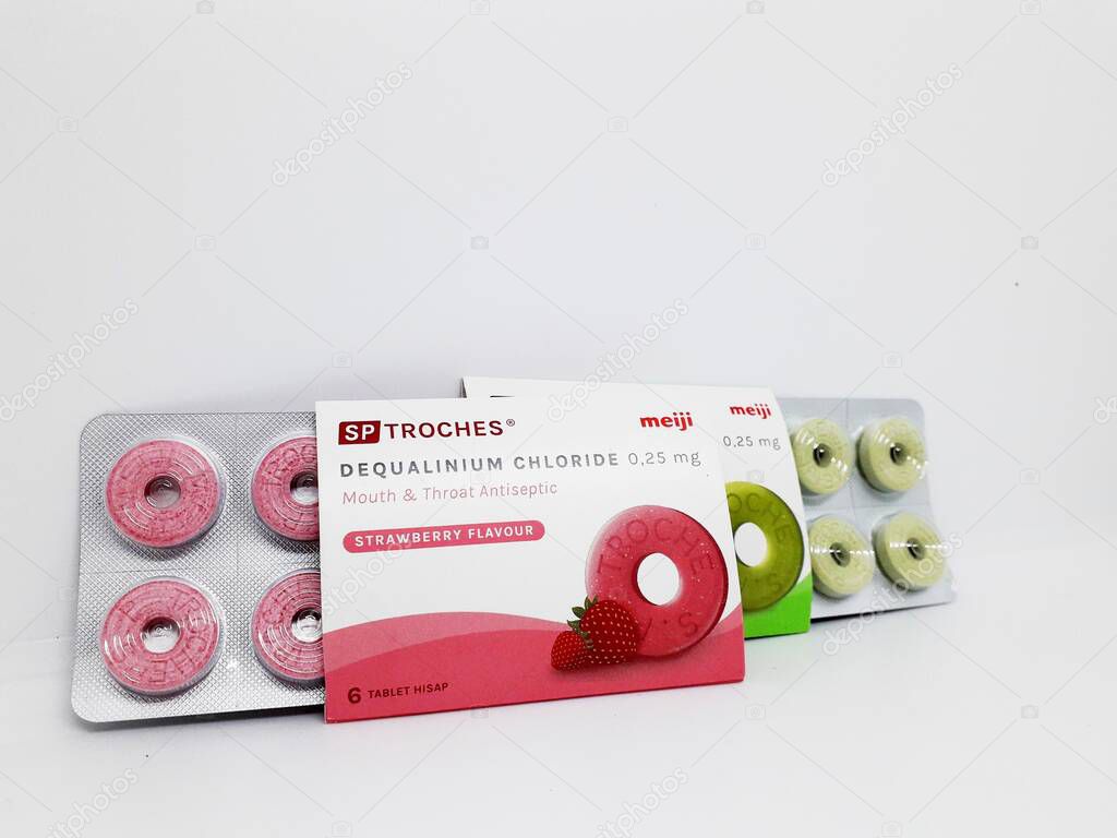 Yogyakarta, Java, Indonesia, May 28, 2022 : Troches throat lozenges ...