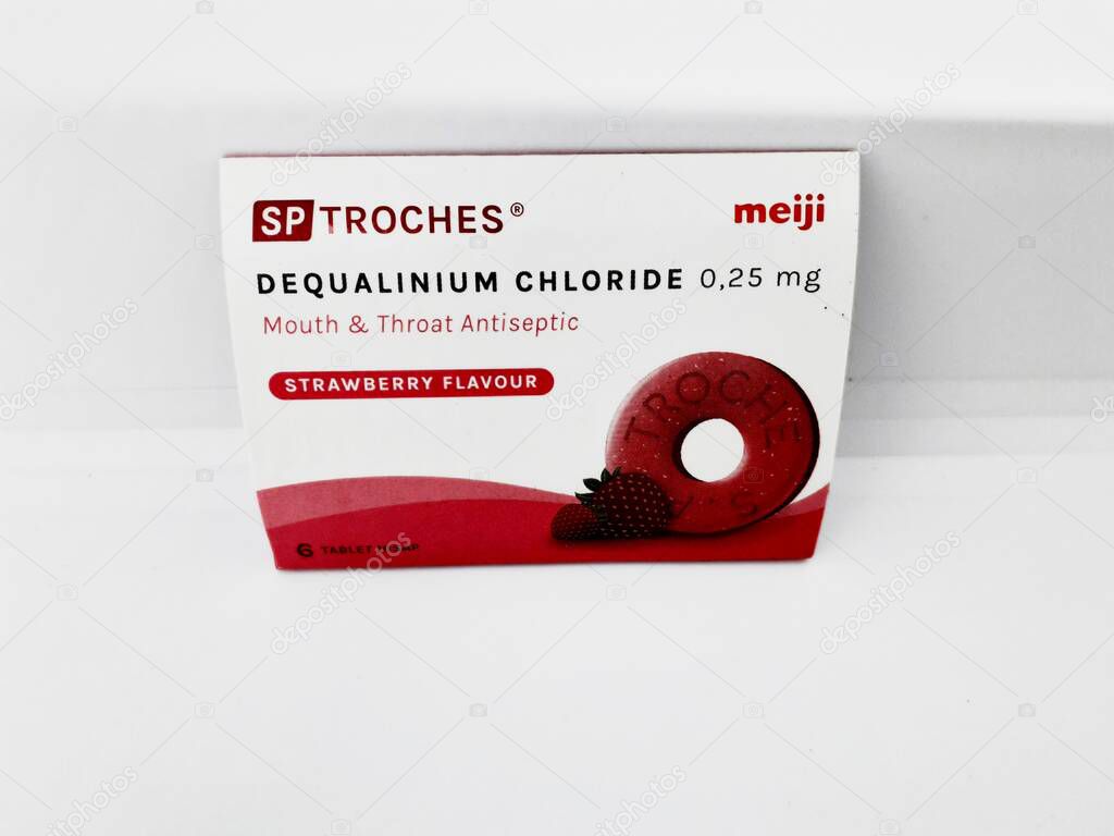 Yogyakarta, Java, Indonesia, May 28, 2022 : Troches throat lozenges ...