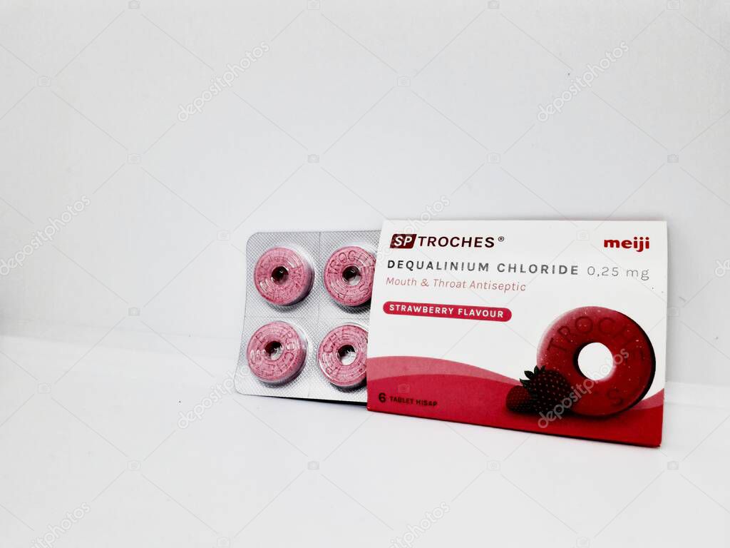 Yogyakarta, Java, Indonesia, May 28, 2022 : Troches throat lozenges ...