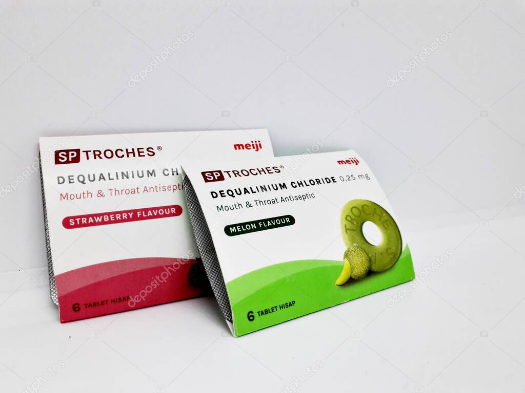 Yogyakarta, Java, Indonesia, May 28, 2022 : Troches throat lozenges ...