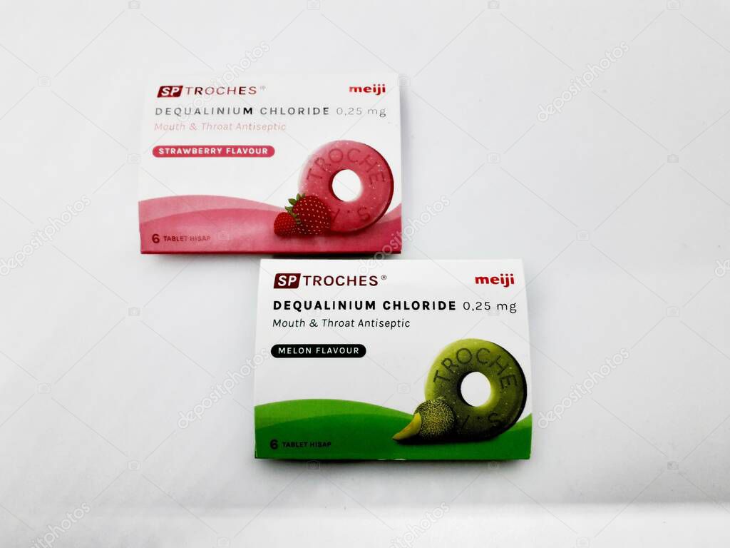 Yogyakarta, Java, Indonesia, May 28, 2022 : Troches throat lozenges ...