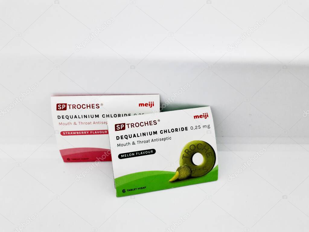 Yogyakarta, Java, Indonesia, May 28, 2022 : Troches throat lozenges ...