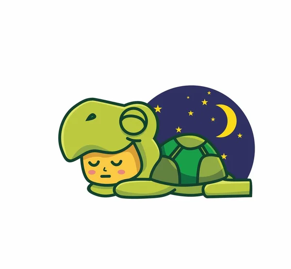 Cartoon tired turtle Vector Art Stock Images | Depositphotos