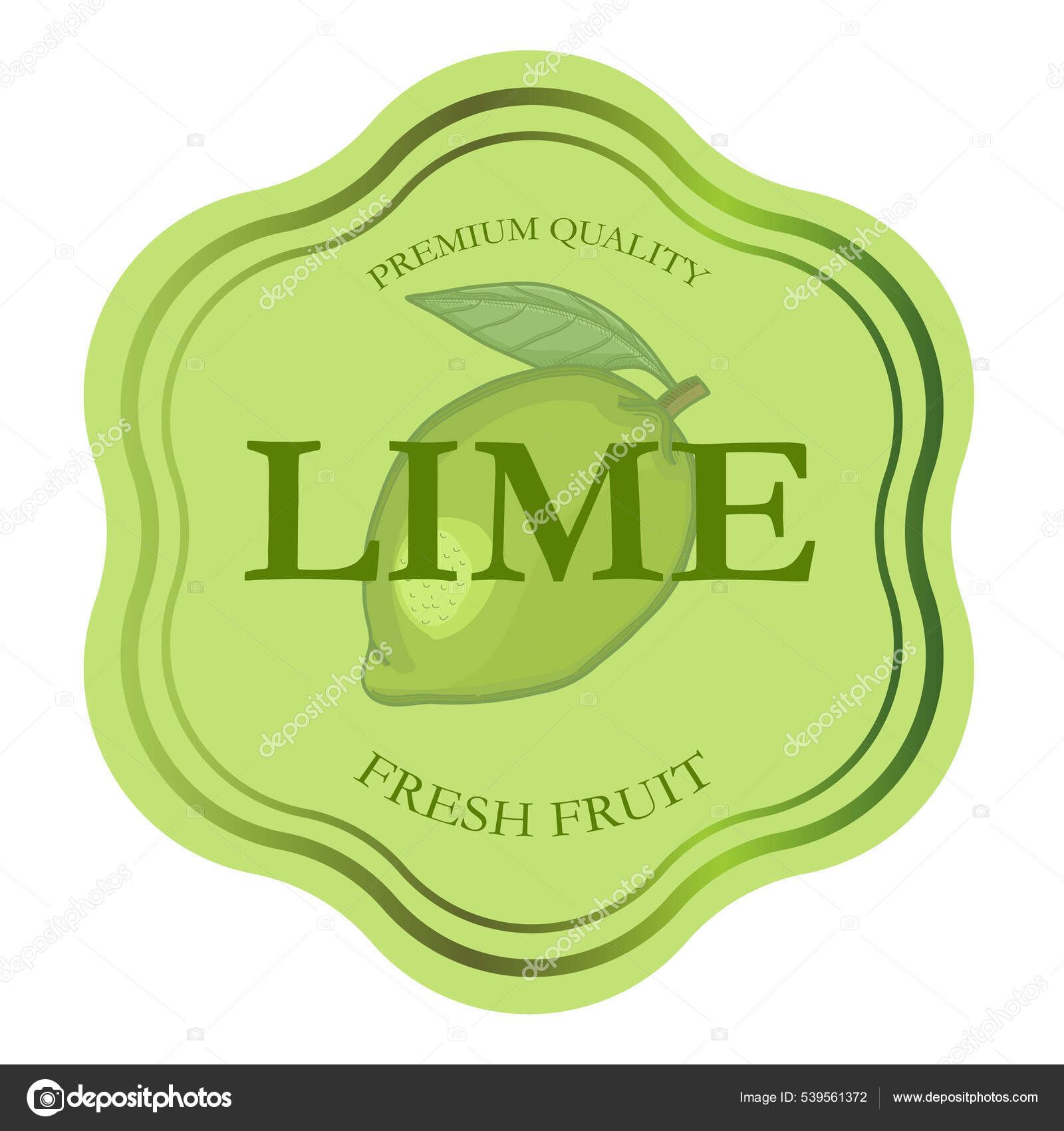 Lime Fruit Stamp Badge Logo Sticker Template Stock Vector by ©mirkakovi ...