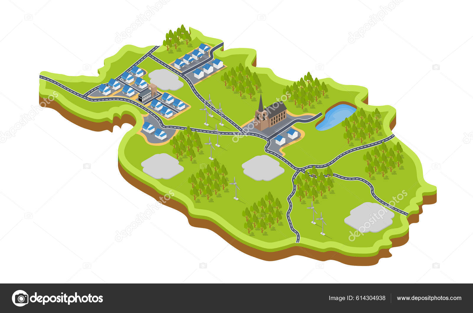 Gambar Vektor Dari Peta Desa Vektor Stok oleh ©huseinart 614304938