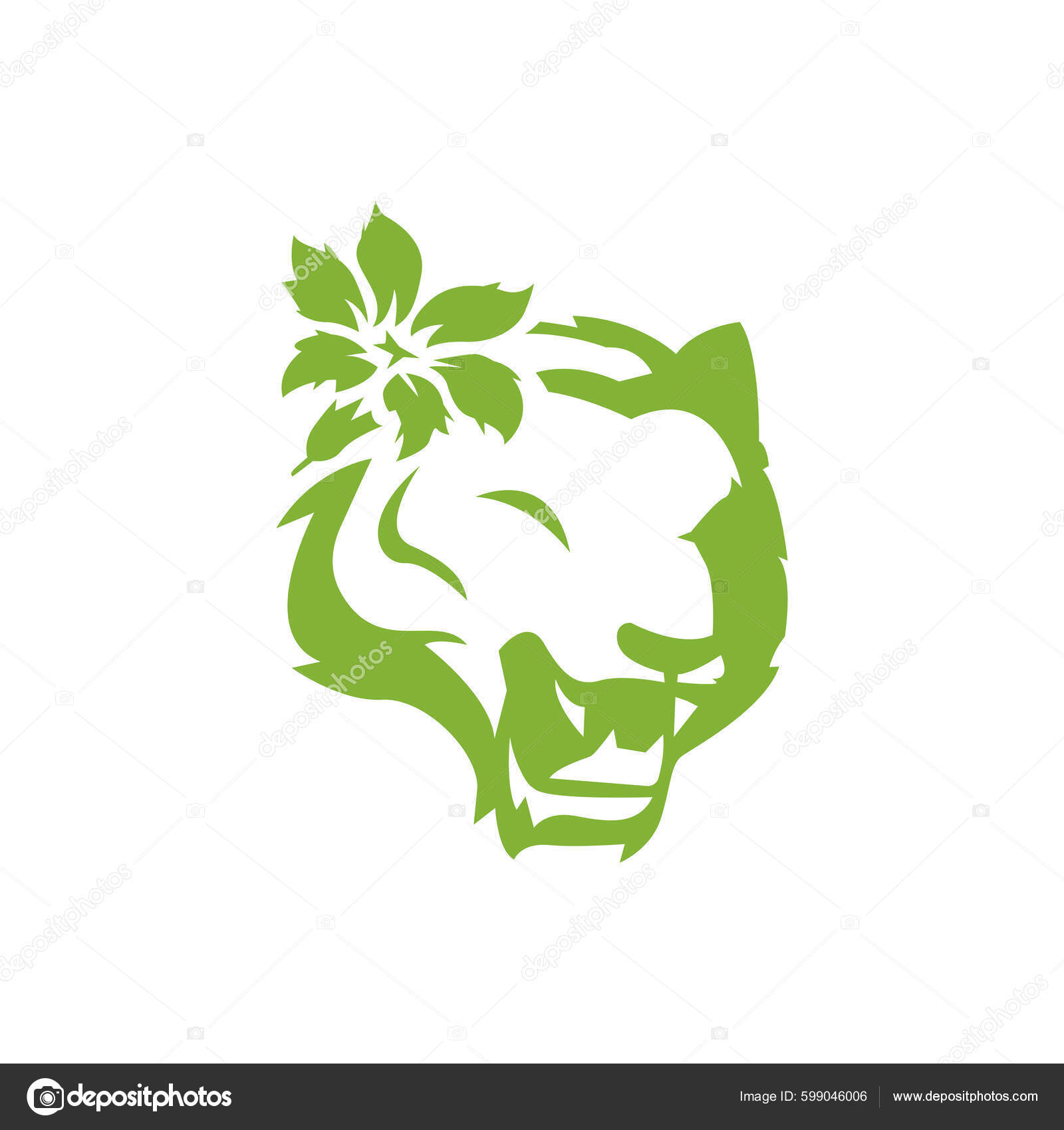 Tiger Lily Logo Concept Flower Tiger Silhouette Logo Art Stock-vektor ...