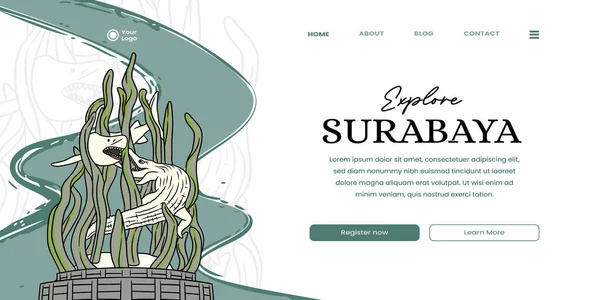 Surabaya city Vector Art Stock Images | Depositphotos