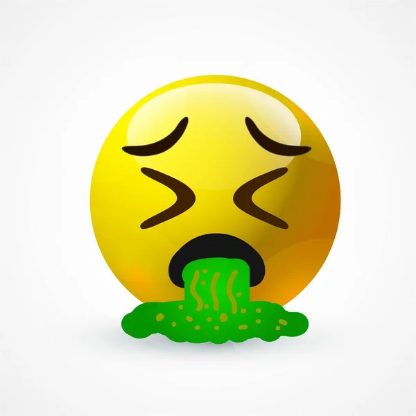 Vomiting emoji imágenes de stock de arte vectorial | Depositphotos