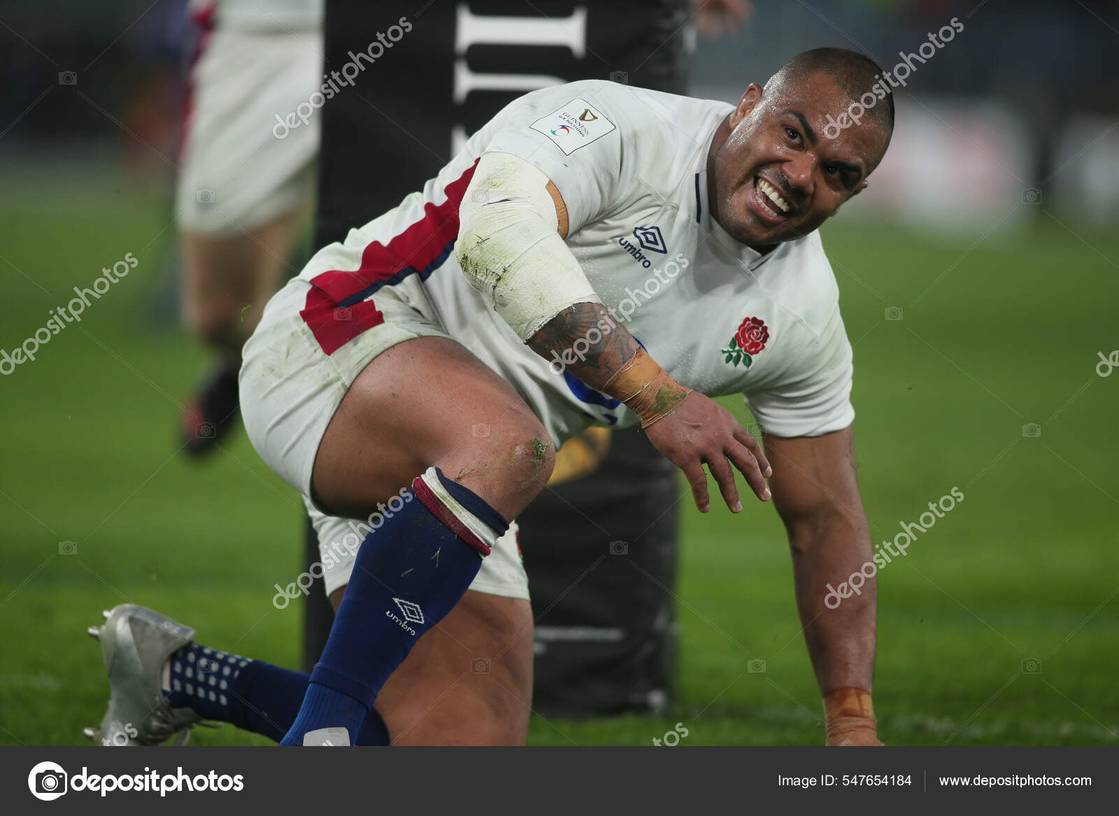 Rome Italy 2022 Kyle Sincler England Action 2022 Guinness Six — Stock ...