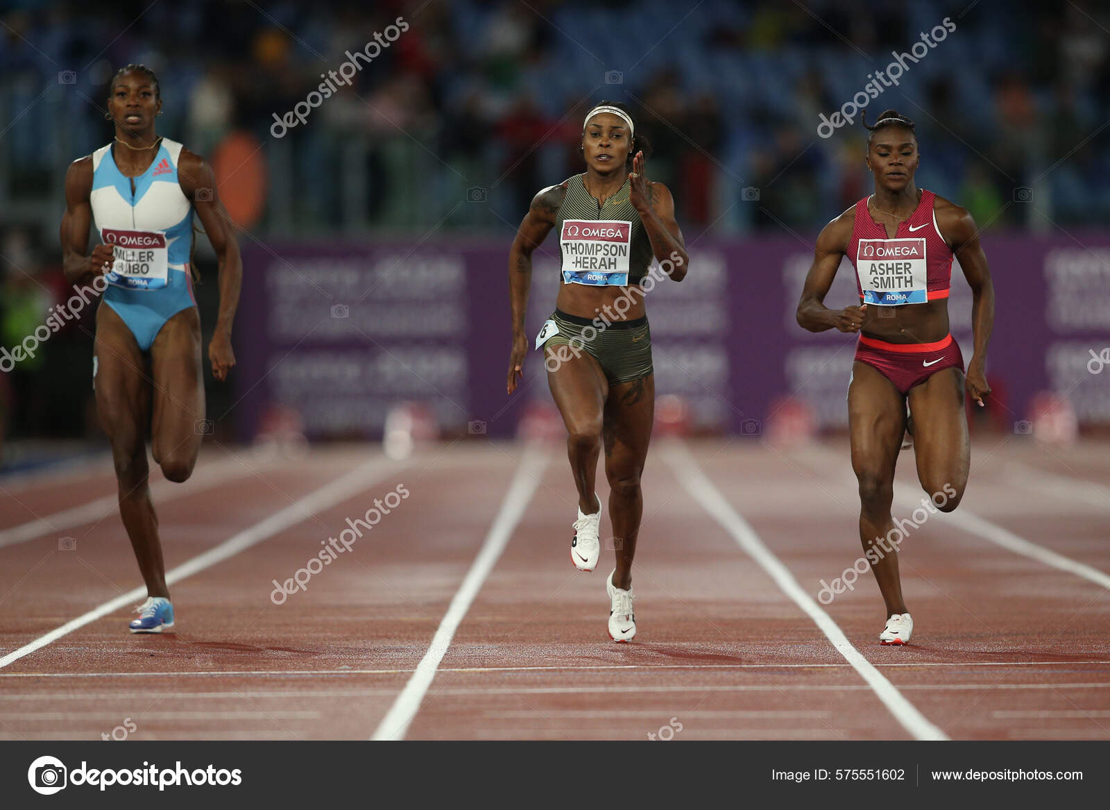 Rome Italy 2022 Thomson Herah Jam Compete Win 200M Women — Stock ...