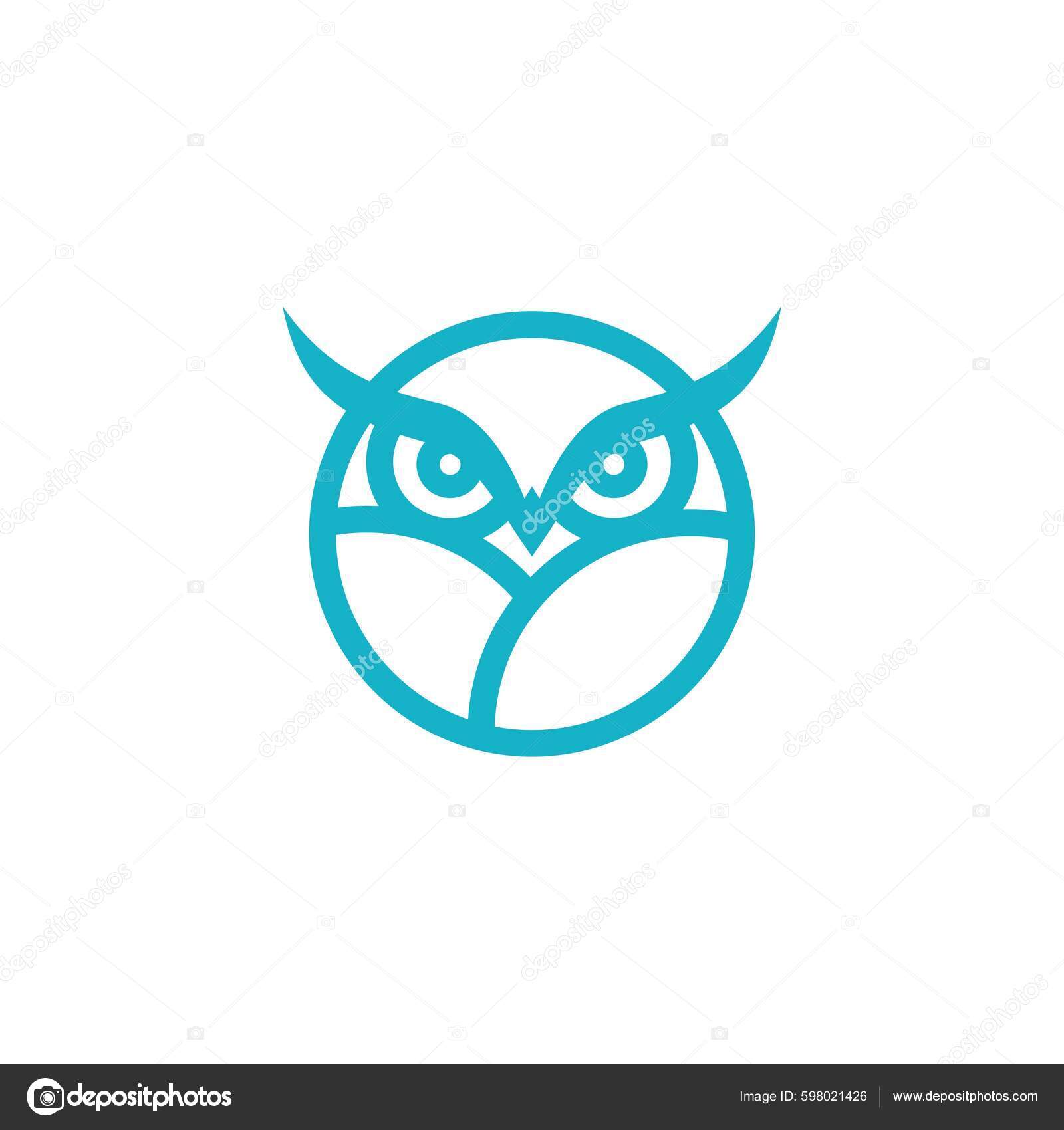 Owl Vector Logo Design Illustration Owl Logo Owl Icon White Stock ...
