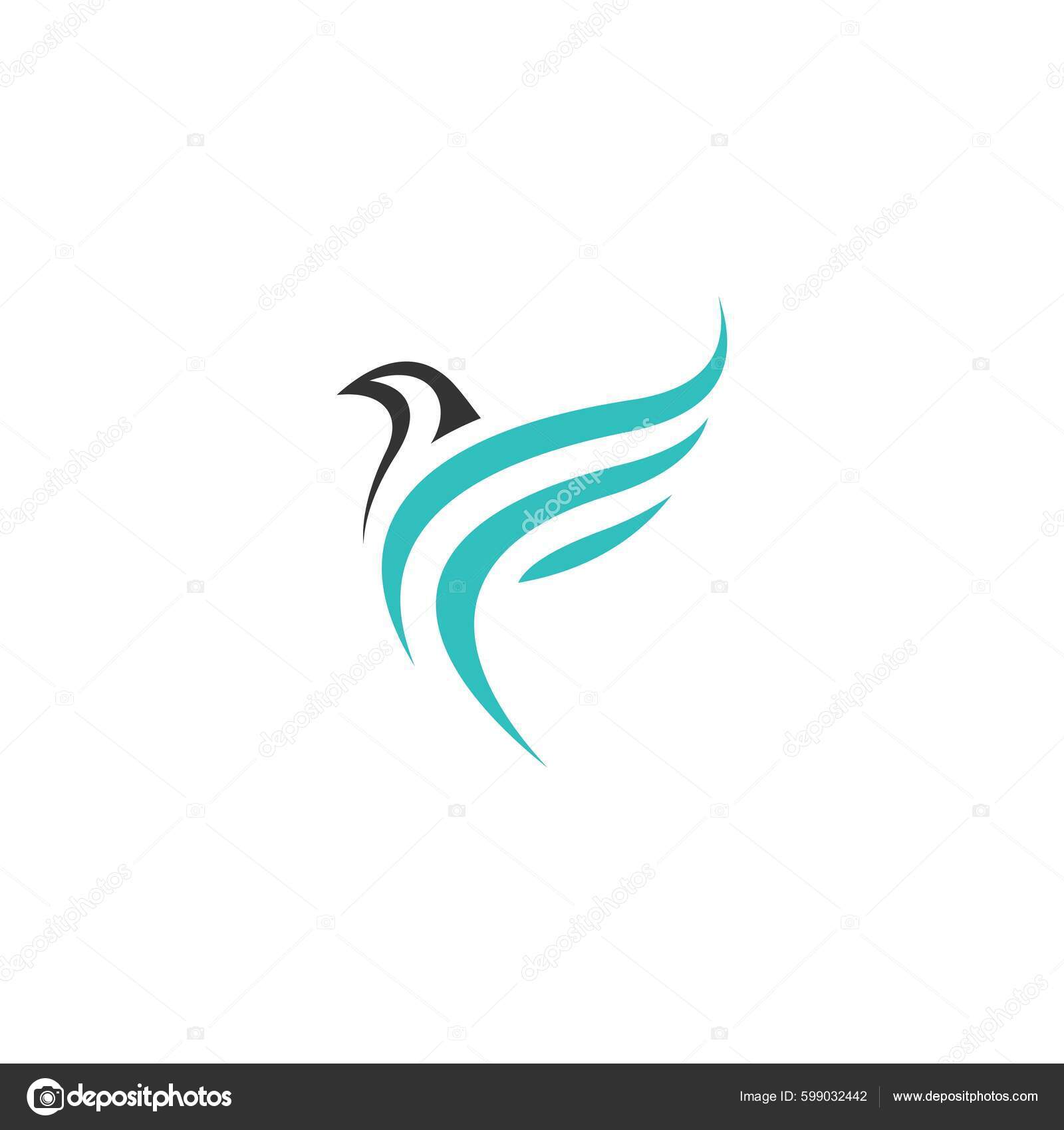 Falcon Logo Template Icon Vector Illustration Design White Background ...