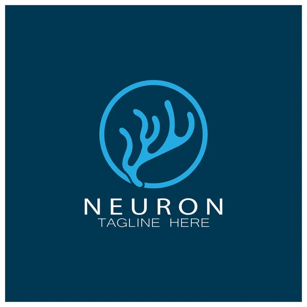 Neuron Logo Nerve Cell Logo Design Molecule Logo Illustration Template ...