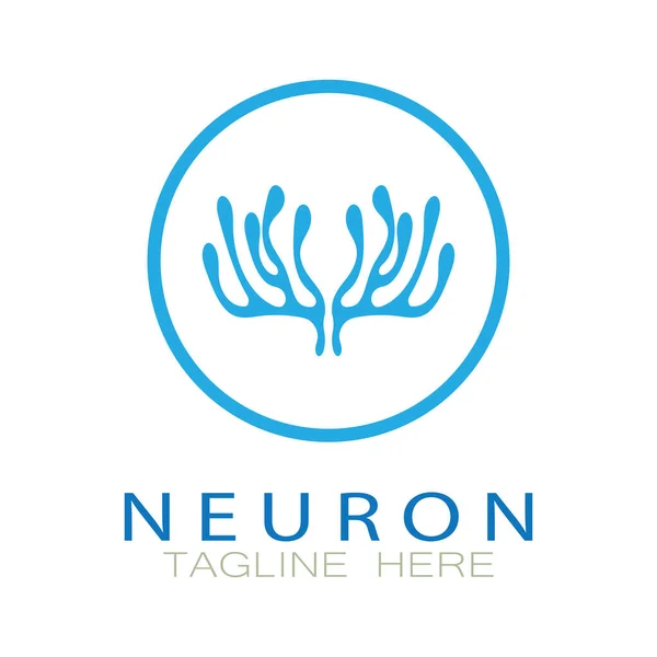 Neuron Logo Nerve Cell Logo Design Molecule Logo Illustration Template ...