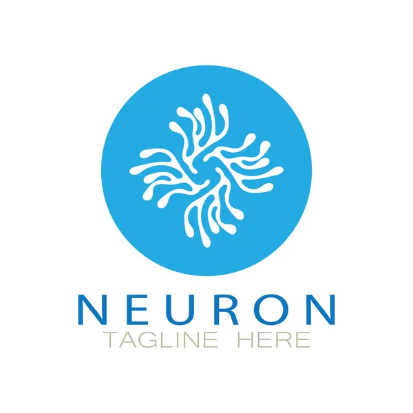 Neuron Logo Nerve Cell Logo Design Molecule Logo Illustration Template ...