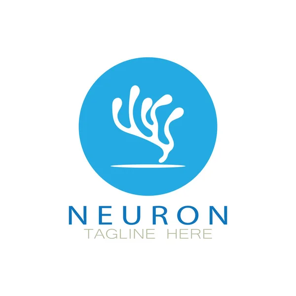 Neuron Logo Nerve Cell Logo Design Molecule Logo Illustration Template ...