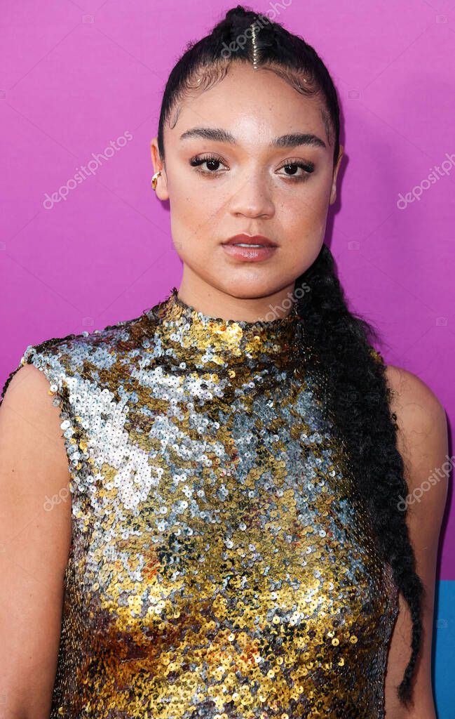 Australian actress Aisha Dee arrives at the Los Angeles Premiere Of ...