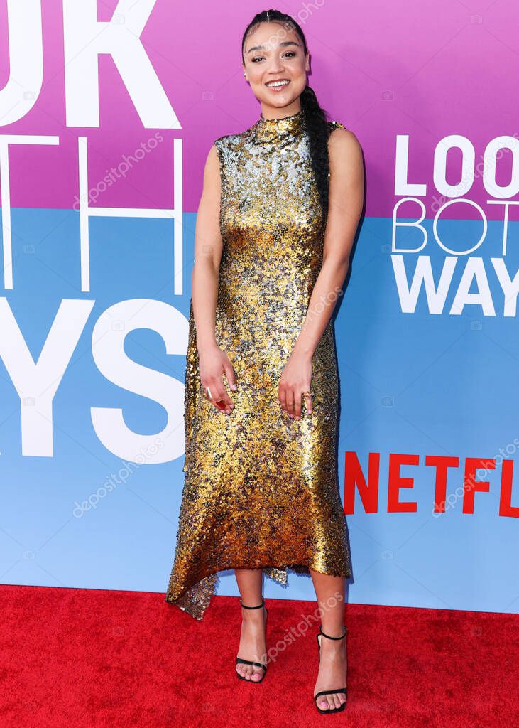 Australian actress Aisha Dee arrives at the Los Angeles Premiere Of ...