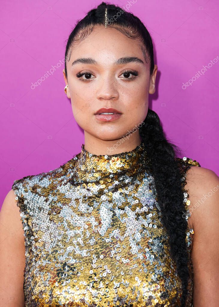 Australian actress Aisha Dee arrives at the Los Angeles Premiere Of ...