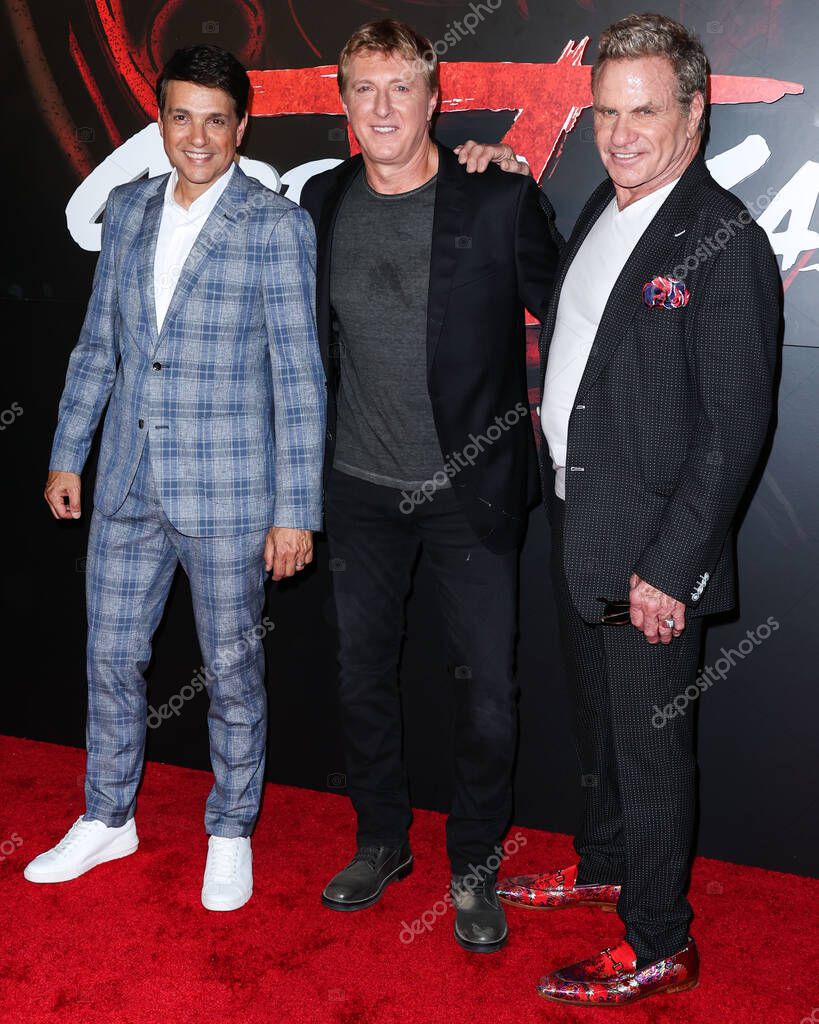 Ralph Macchio William Zabka And Martin Kove Arrive At The Los Angeles