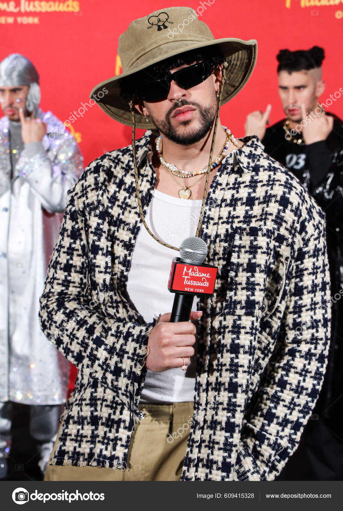 Puerto Rican Rapper Bad Bunny Reveals Wax Figures Madame Tussauds ...